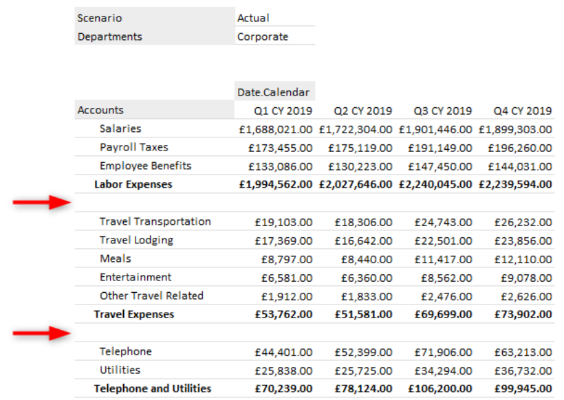 Insert a gap in a grid | Anapedia